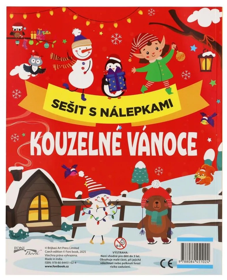 FONI Book Sešit s nálepkami Kouzelné Vánoce 24x30cm