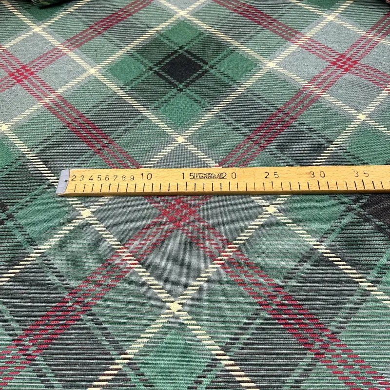 Ervi dekorační přehoz na křeslo - Tradiční zelený tartan