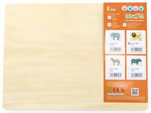 Dřevěné puzzle s úchyty Viga 44602 Lev