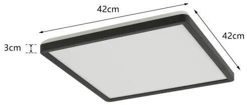 Brilagi - LED Koupelnové svítidlo ULTRA SLIM LED/24W/230V 42x42 cm černá IP54
