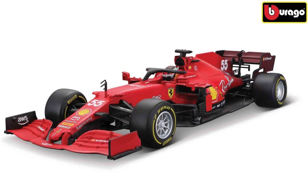 Bburago 1:18 ferrari racing - sf21 - #55 carlos sainz
