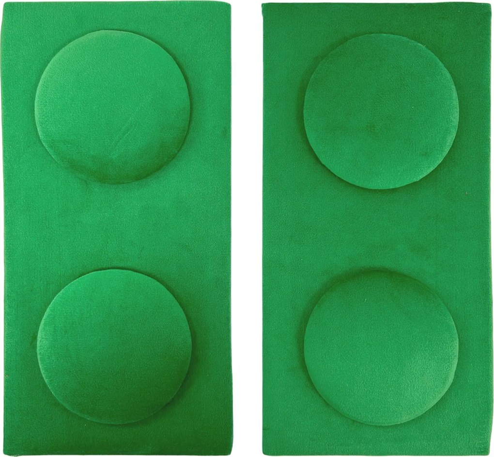 Sinsay - Čalouněné nástěnné panely ve tvaru bloku 2 pack - zelená