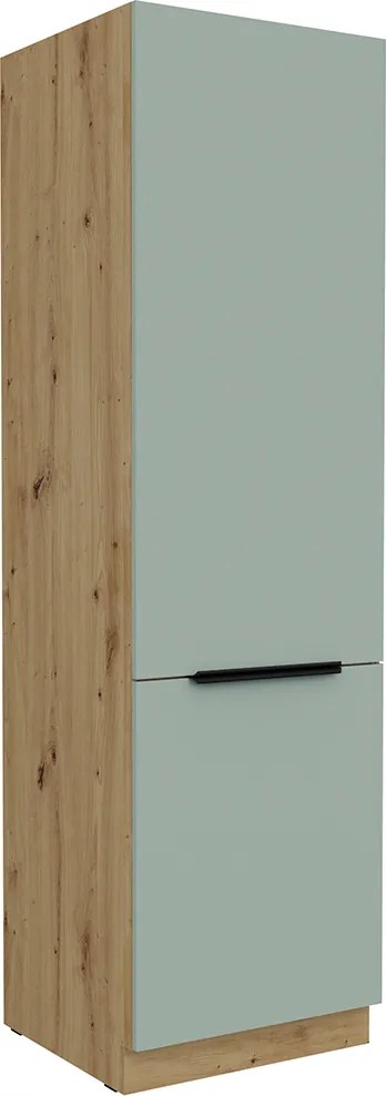 ARIA st | vysoká skříňka 60 DK-210 2F potravinová s policemi | 60 cm | ANTI FINGERPRINT povrch | artisan/aquamarine