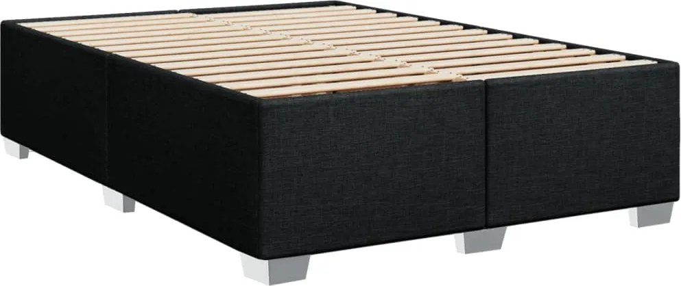 Box spring postel s matrací černá 160x200 cm textil 3290541