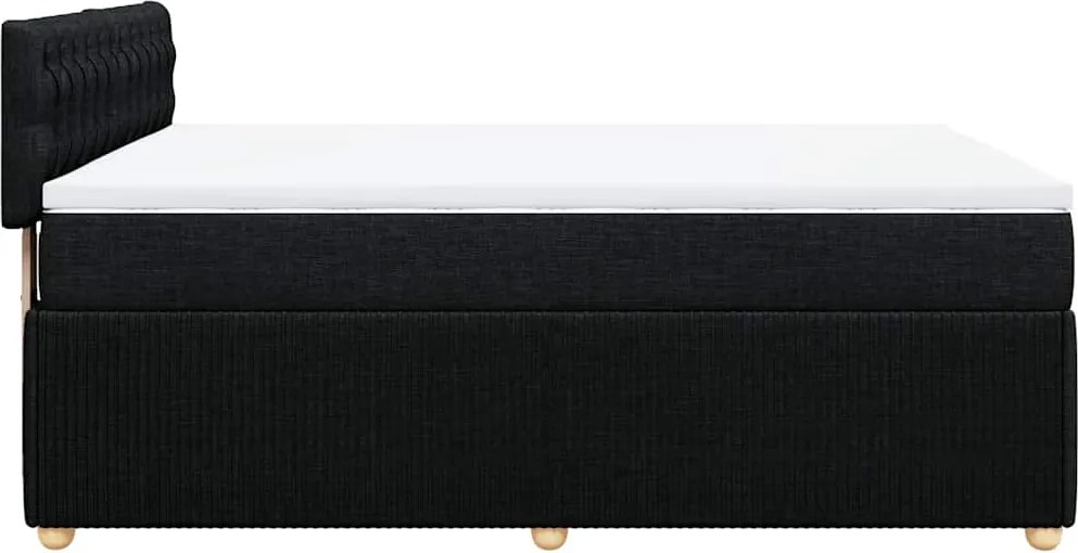 Box spring postel s matrací černá 140 x 190 cm textil 3289760