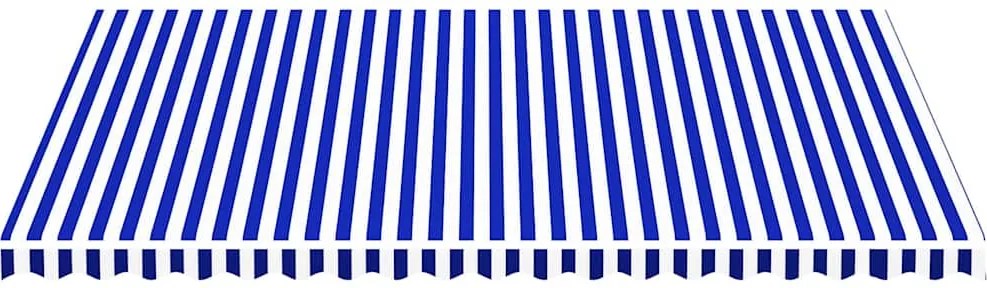 Náhradní plachta na markýzu modrá a bílá 500 x 350 cm polyesterová 311922