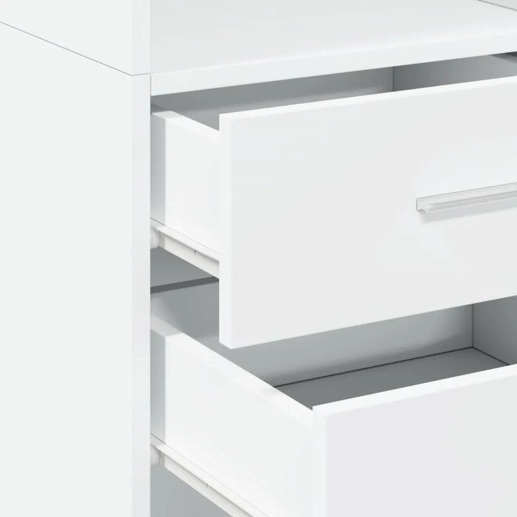 Skříň highboard bílá 40 x 42,5 x 185 cm kompozitní dřevo 3281441