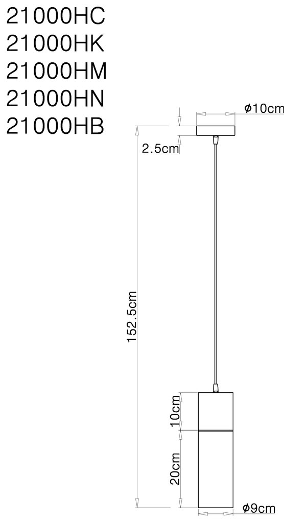 GLOBO Závěsné kovové moderní svítidlo ANNIKA, 1xE27, 25W, černé 21000HB