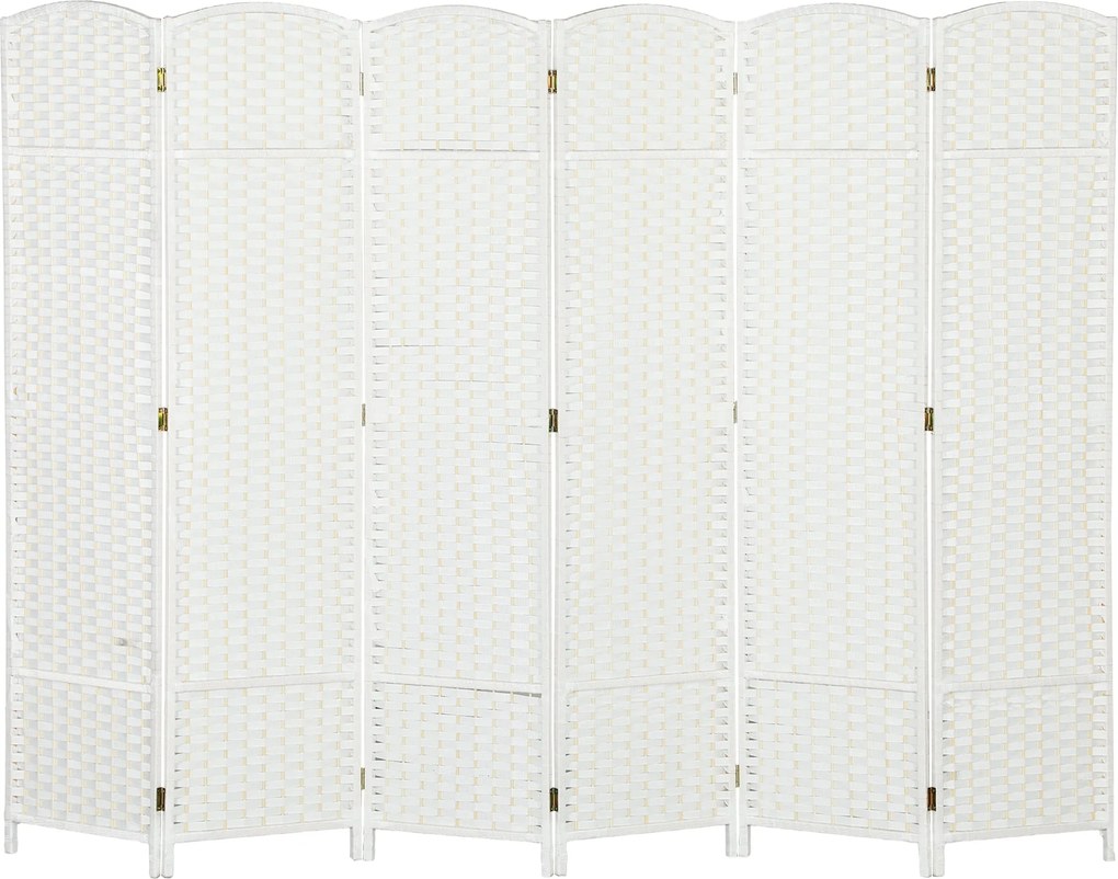 HOMCOM 6-panelový rozdělovač místností 240x170 cm skládací dělicí stěna pro obývací pokoj, ložnici a kancelář | Aosom