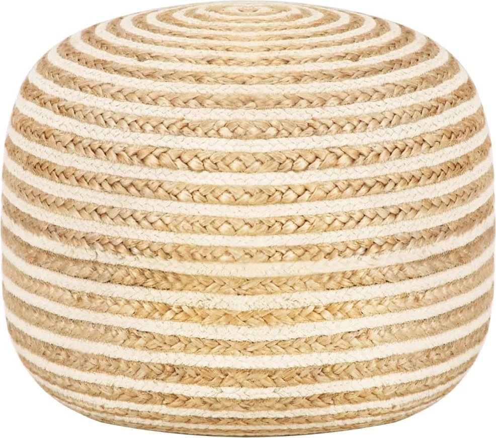 Ručně vyrobený sedací puf 45 x 30 cm juta 248073