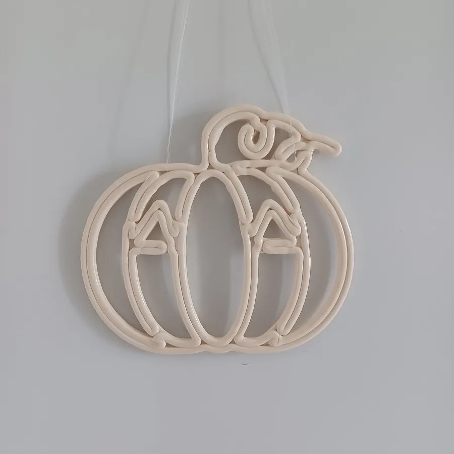 ECOprint ozdoba dýně 30 cm bílá, 3D tisk, plast, venkovní