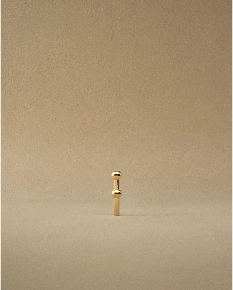 Kovová váza v mosazné barvě (výška 10 cm) Nagel – STOFF Nagel