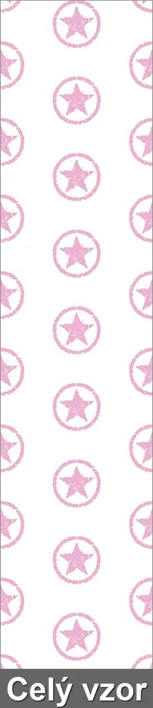 Textilesland Běhoun s motivem GRUNGE STARS PINK