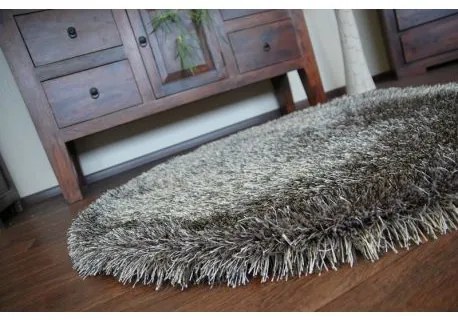 Kusový Kulatý koberec LOVE SHAGGY model 93600 taupe velikost kruh 120 cm | krásné koberce cz