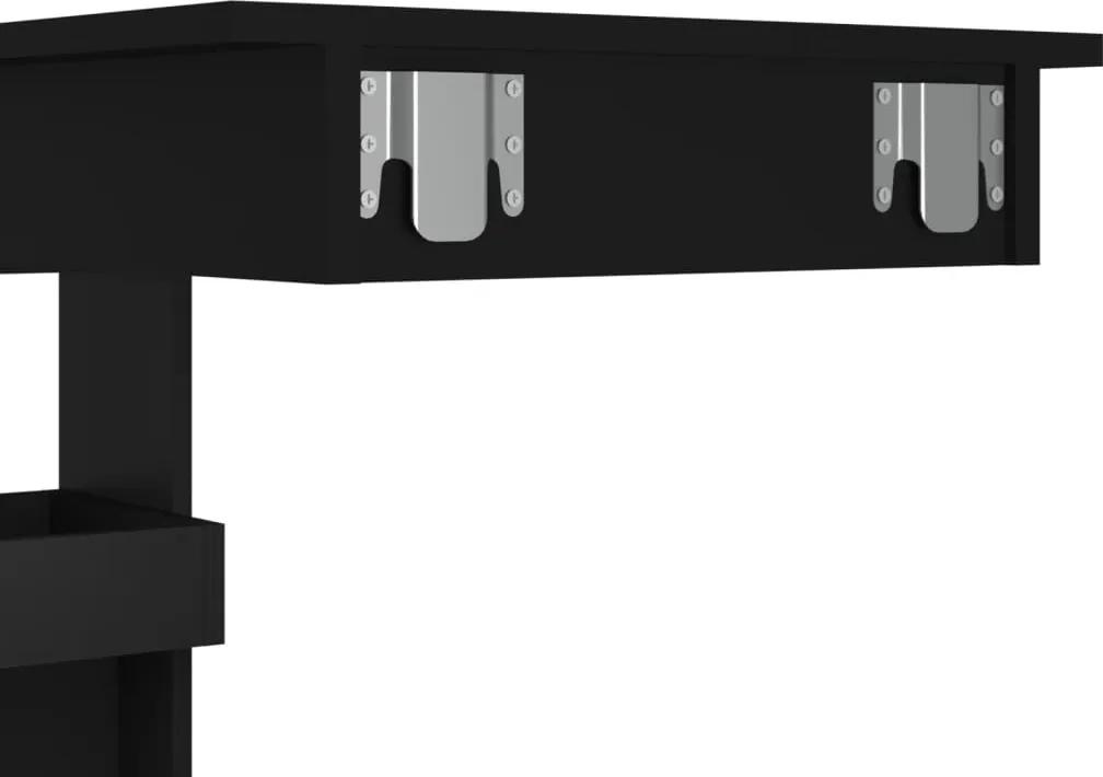 vidaXL Nástěnný barový stolek 102x45x103,5 cm kompozitní dřevo [811782] Barva: kouřový dub