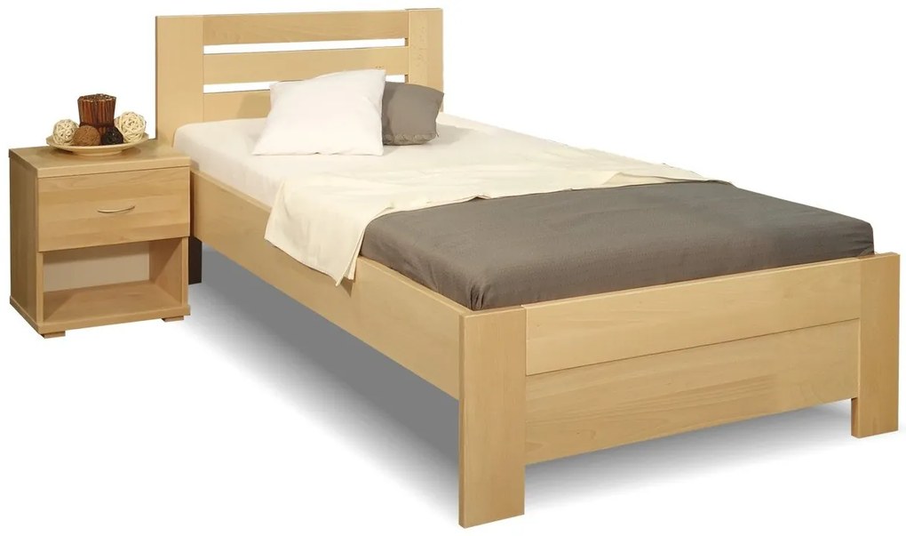 Zvýšená postel z masivu Rita, 80x200, 90x200, masiv buk