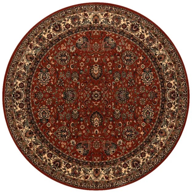 Koberec KASHQAI 4362 200 ornament, bordó / béžový kruh