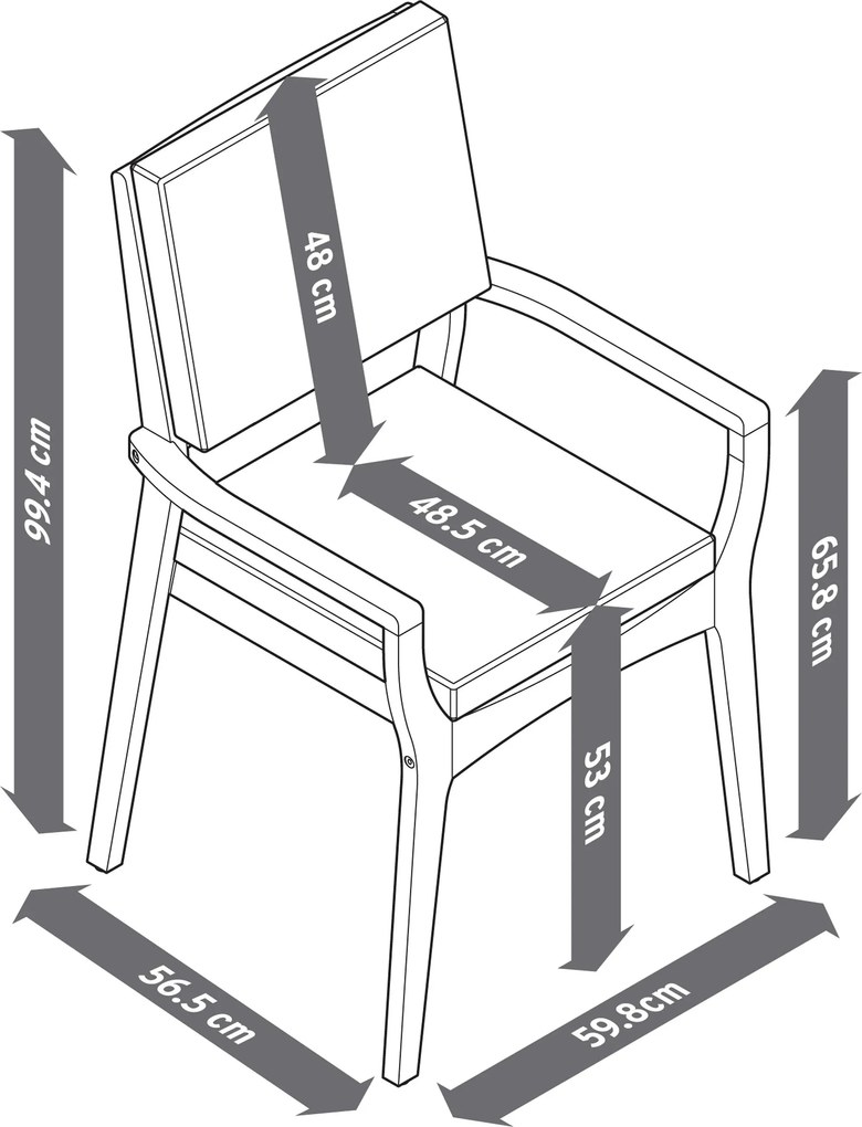 Tchibo - Stohovatelná zahradní židle z teakového dřeva - barva: béžová