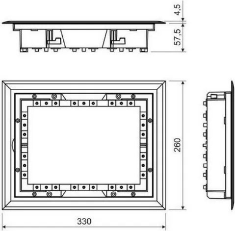 Rám podlahové krabice Kopos KOPOBOX 80 LB tmavě šedá