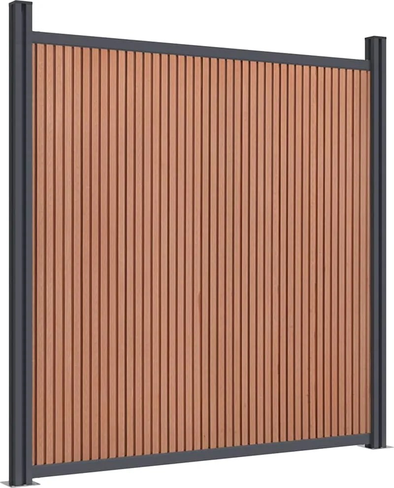 Plotový dílec hnědý 872 x 186 cm WPC 3282802