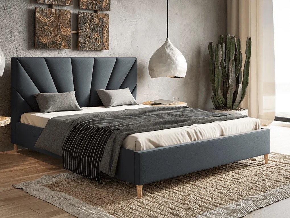 Manželská postel s úložným prostorem 180x200 cm Keren Barva: Šedá - Jasmine 96