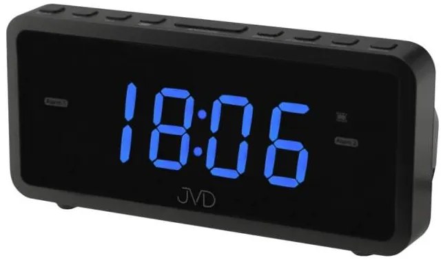 JVD Digitální budík do sítě s modrými LED svítícími čísly a vibracemi JVD SB701.2