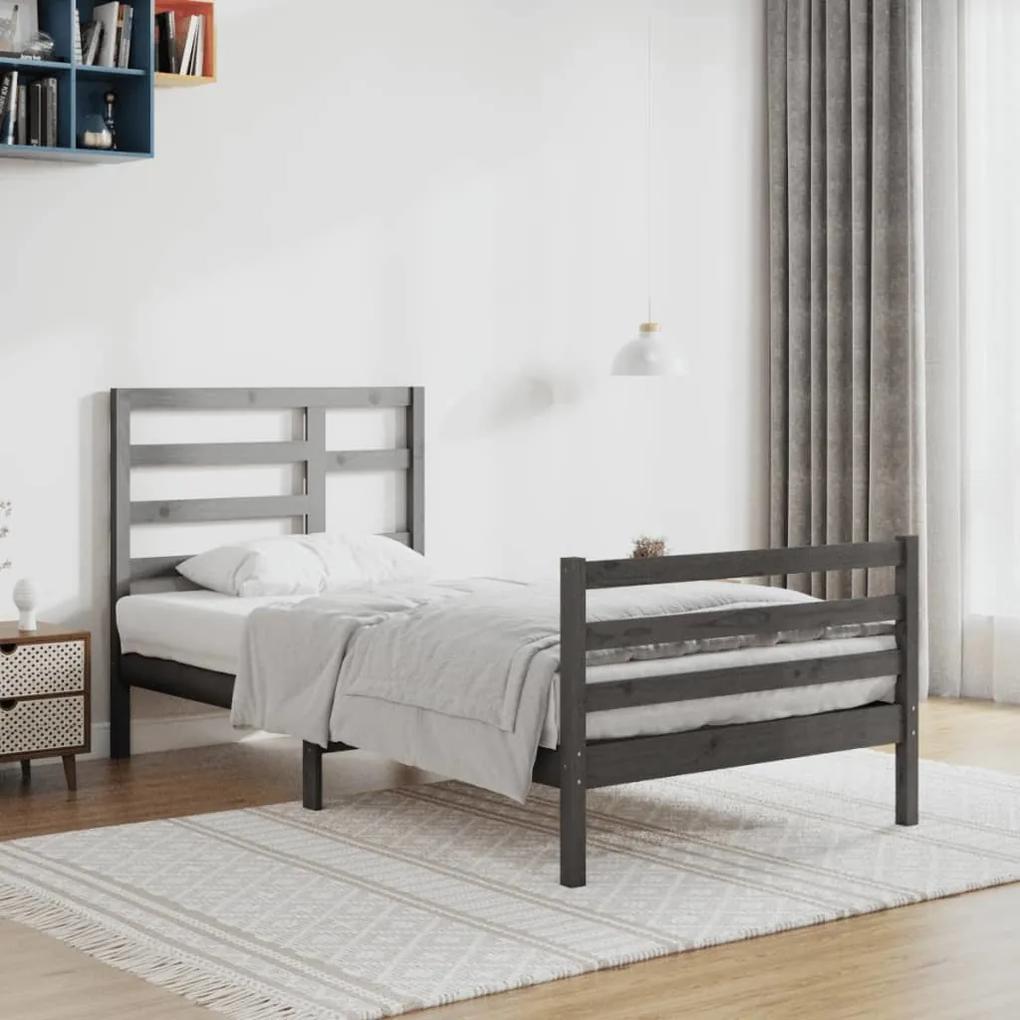 vidaXL Rám postele masivní dřevo 100 x 200 cm [3105854] Barva: Černá