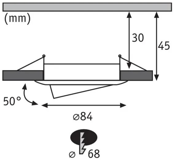 Paulmann 93940 -SADA 3x LED RGBW/2W IP23 Stm koupelnové podhledové svítidlo 230V