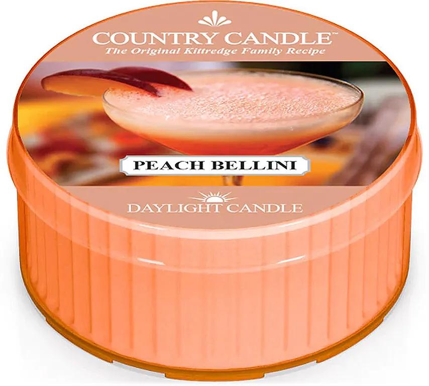 Country Candle – vonná svíčka Peach Bellini (Broskvový koktejl), 35 g