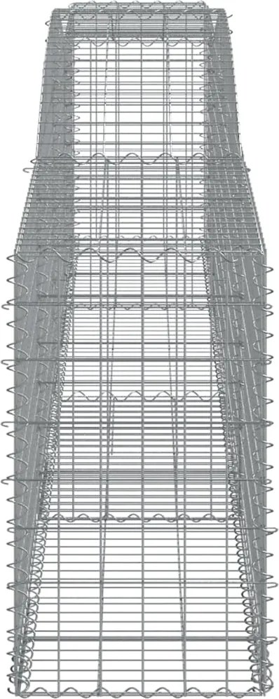 Klenuté gabionové koše 4 ks 400x50x80/100 cm pozinkované železo 3146985