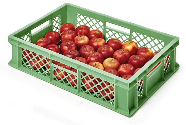 Plastová mřížkovaná přepravka 600 x 400 x 150 mm, zelená