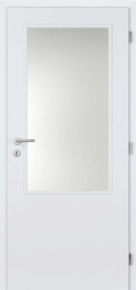 Doornite Basic Interiérové dveře 2/3 sklo, 80 P, 80 × 197 cm, lakované, pravé, bílé, prosklené