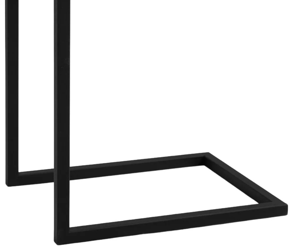 Nordic Design Černý kovový odkládací stolek Volme 30 cm
