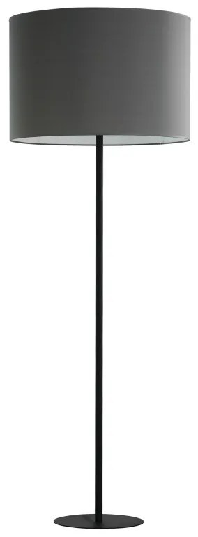 TK LIGHTING Stojací lampa - WINSTON 5143, Ø 60 cm, 230V/15W/1xE27, tmavě šedá/černá