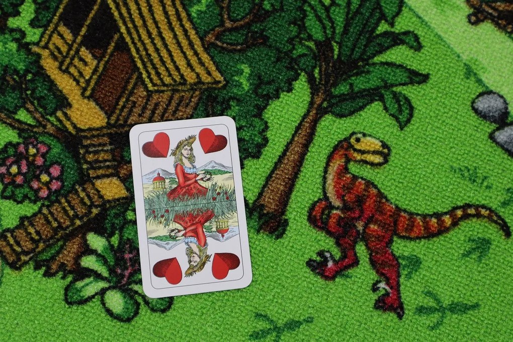 Vopi, Dětský kusový koberec Dino čtverec, 300x300, vícebarevná, dětský pokoj