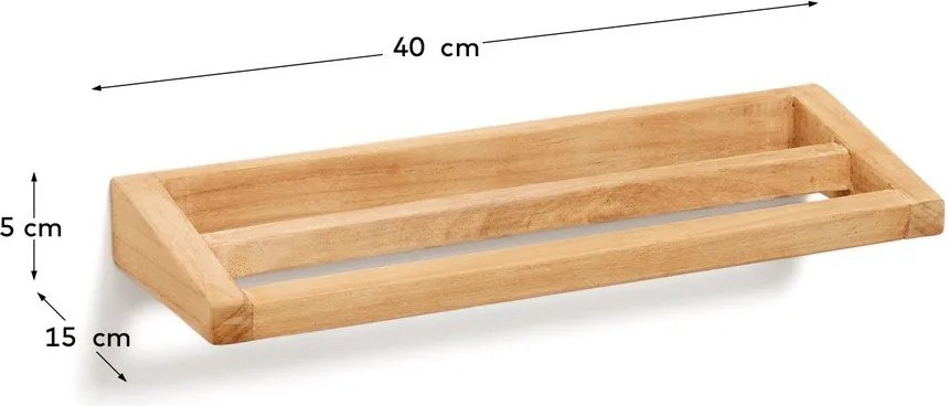 Dřevěný držák na ručníky v přírodní barvě Vedel – Kave Home