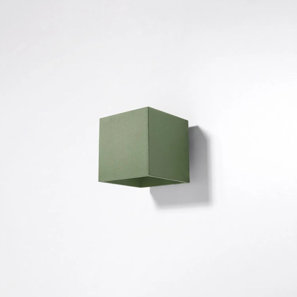 Sollux Lighting Nástěnné svítidlo QUAD 1 olivově zelené