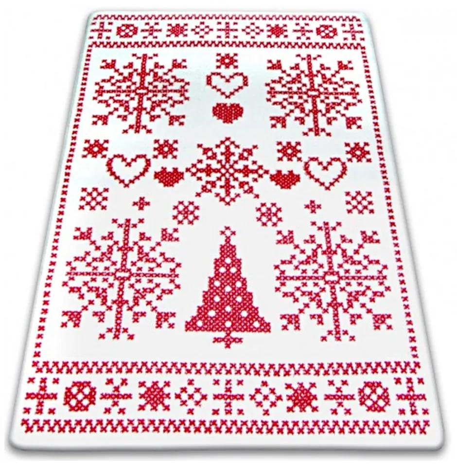 Kusový koberec Vánoce krémový, Velikosti 100x170cm