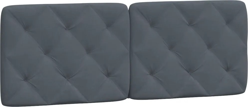 Postel s matrací tmavě šedá 120 x 200 cm samet 3208647