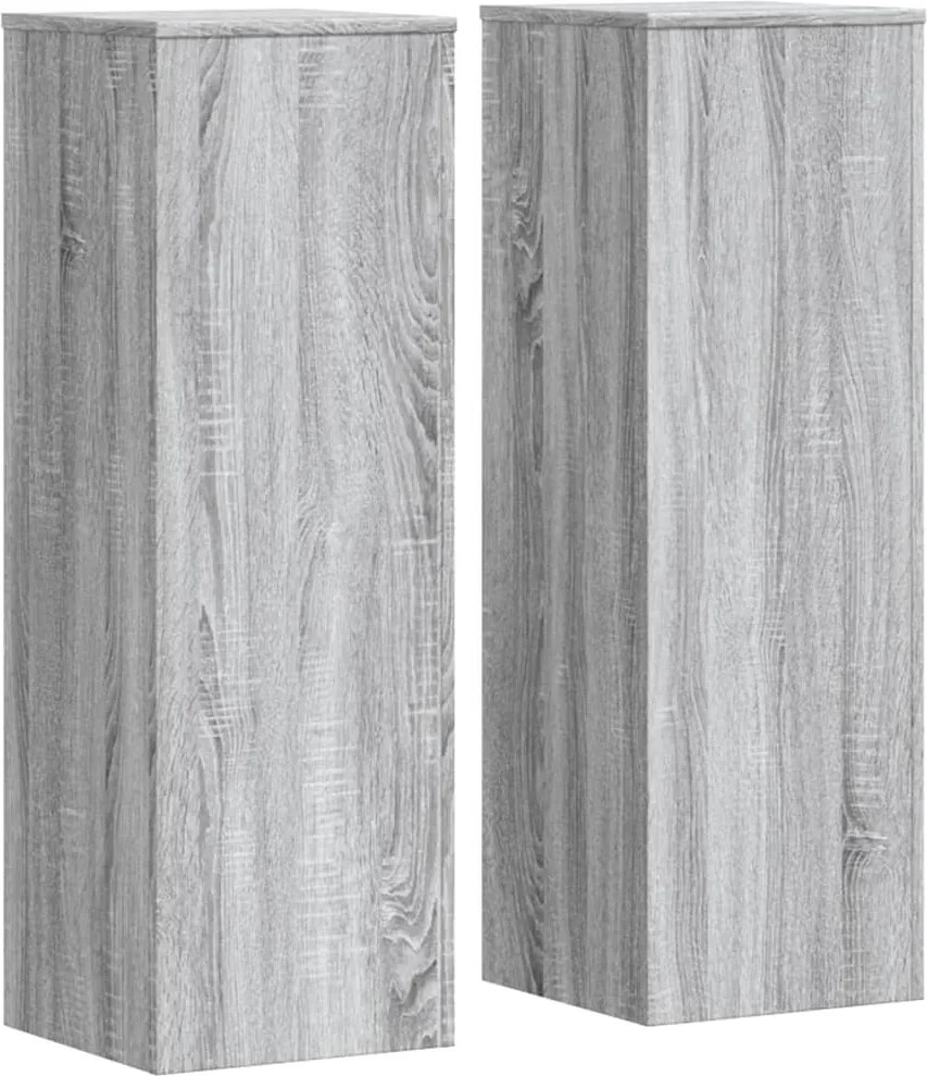 Stojany na rostliny 2 ks šedé sonoma 33 x 33 x 100 cm kompozit 3307887