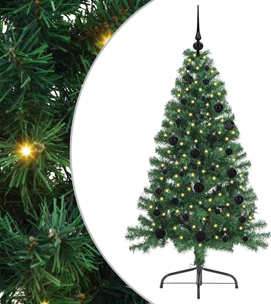 Umělý osvětlený vánoční stromeček Zelená 150 cm PVC 3396999