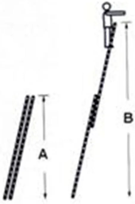 Výsuvný hliníkový žebřík s lanem Alpos profi, 2x19 příček, 37-19,