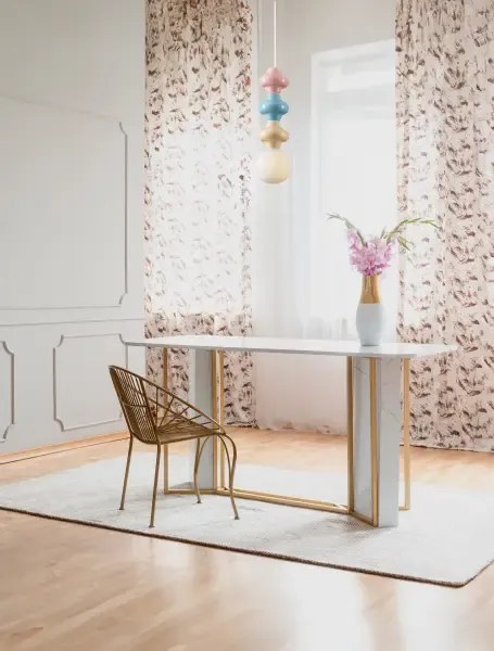 LED růžovo-modro-žlutá moderní svítilna Clio
