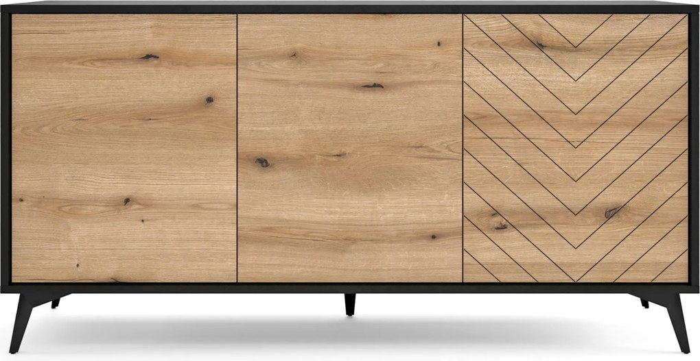 PSK Komoda DARA, Dub Evoke/Černá 154 cm