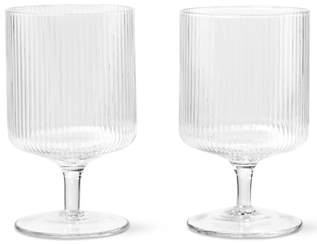 Ferm Living designové sklenice na víno Ripple Wine Glasses