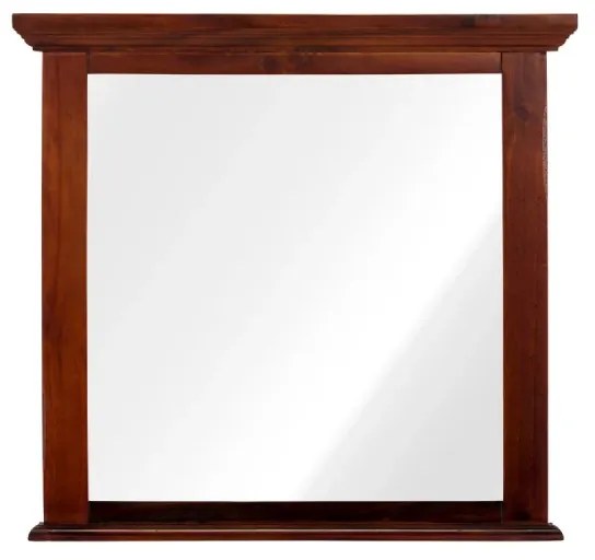 furniture-nabytek.cz - Masivní zrcadlo Catello z borovicového dřeva, hnědé, lakované – 75×70 cm