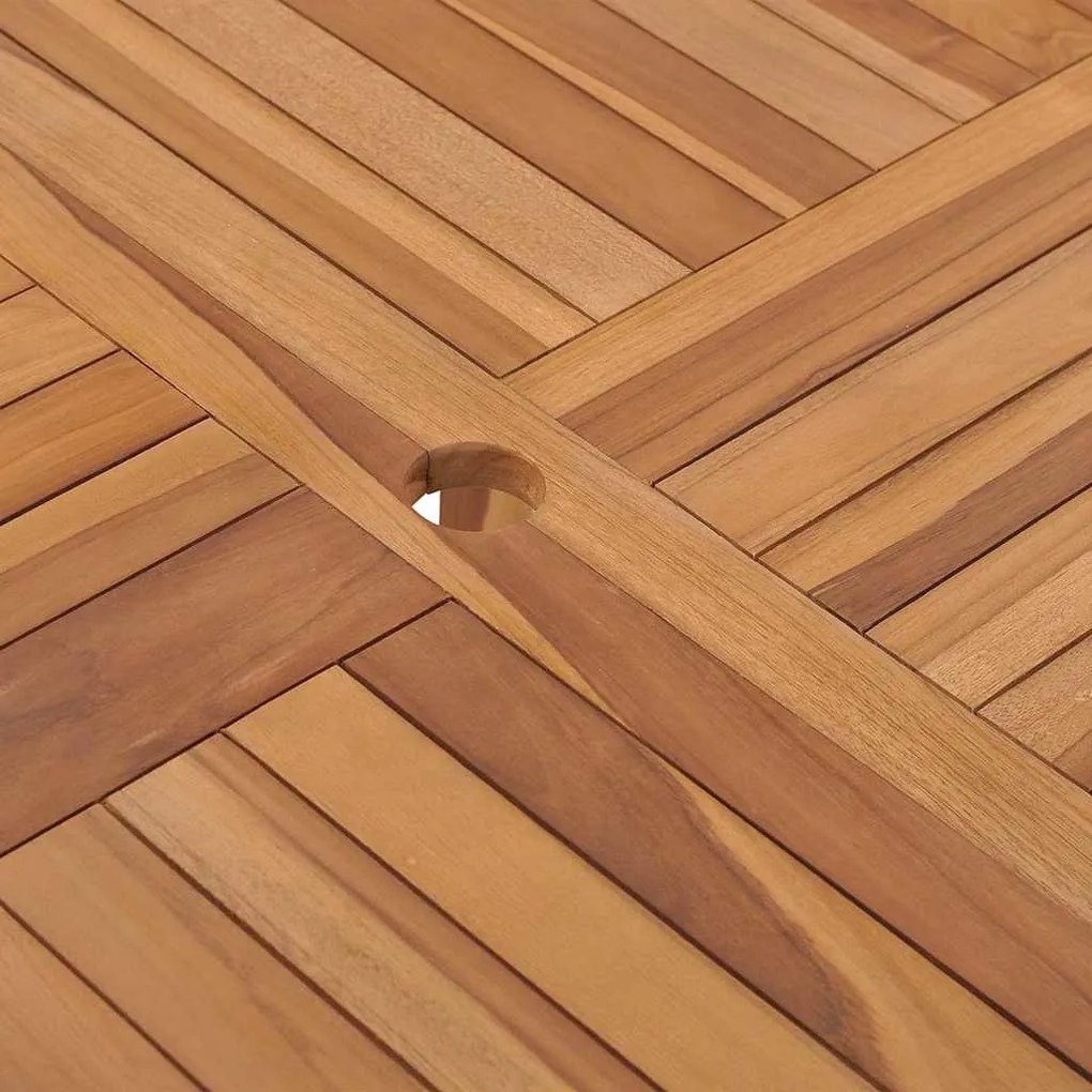 Zahradní jídelní stůl 110 x 110 x 75 cm masivní teak 318478