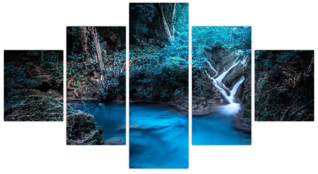 Obraz - Magická noc v tropickém lese (125x70 cm)