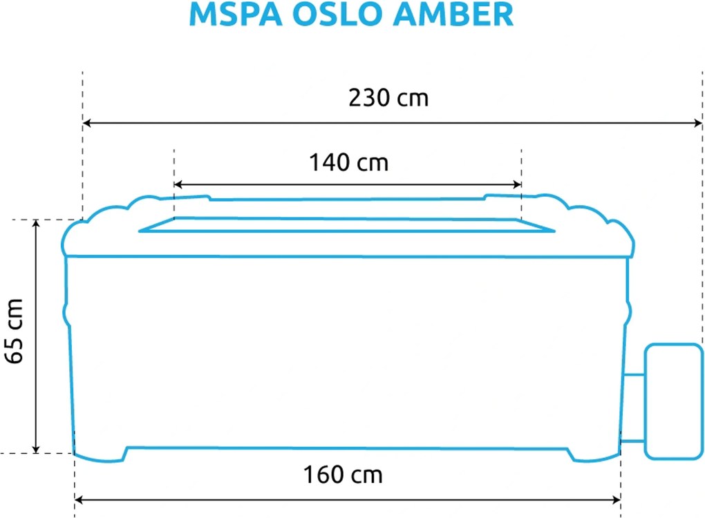 Mspa | Vířivý bazén MSPA Oslo Amber F-AM063W | 11400311