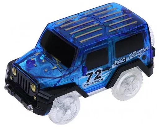 Zaparkorun Náhradní autíčko ke svítící autodráze - šířka 6 cm - modré